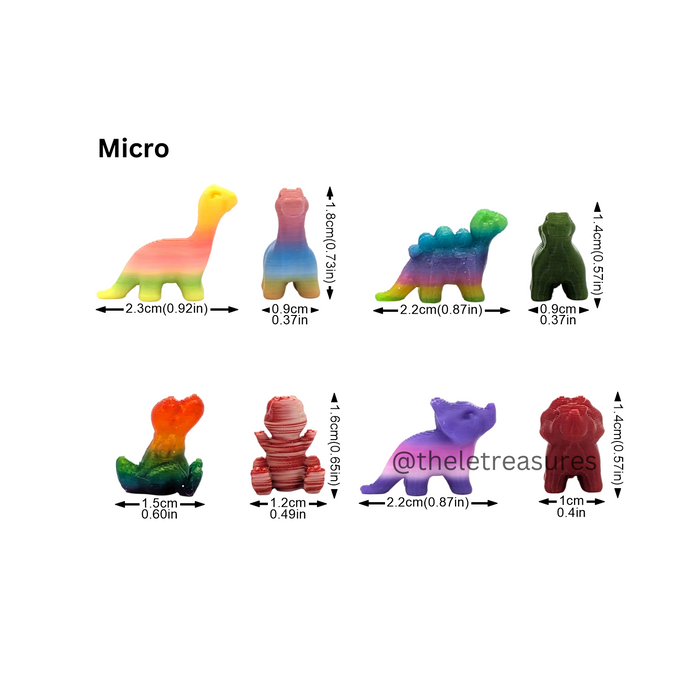 Dinosaurs Mix – Tiny Micro Figurines – Thele Treasures