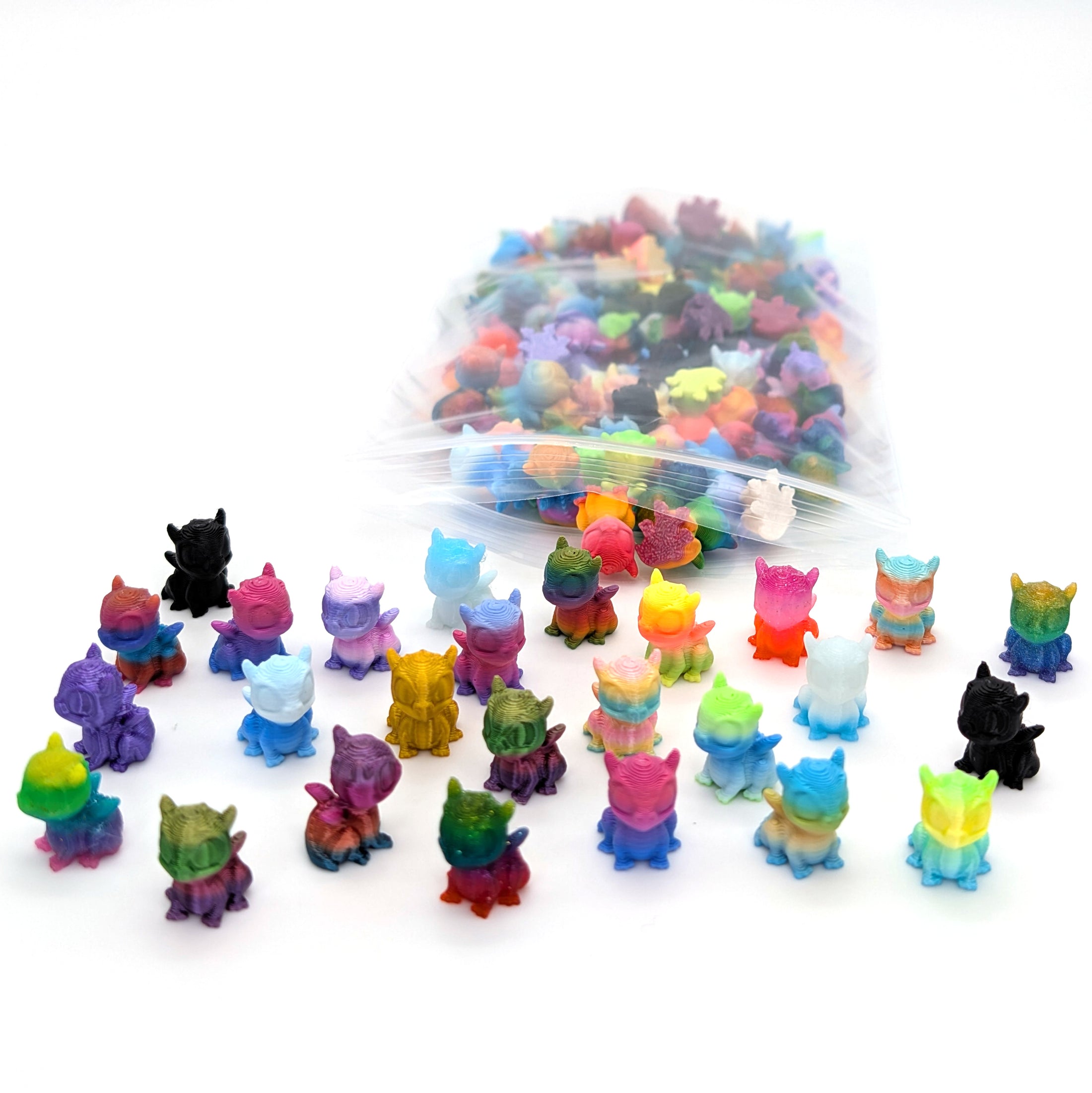 Tiny 3D Printed Dragon Figurines – Micro Collectible Dragons – Thele ...