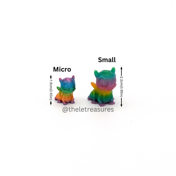 Tiny 3D Printed Dragon Figurines – Micro Collectible Dragons – Thele ...