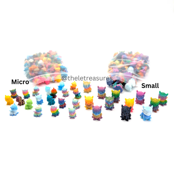 Tiny 3D Printed Dragon Figurines – Micro Collectible Dragons – Thele ...