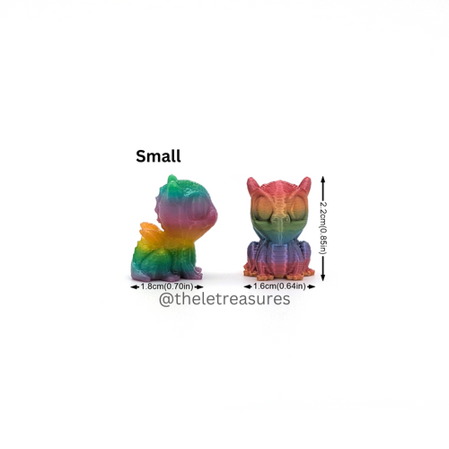 Tiny 3D Printed Dragon Figurines – Micro Collectible Dragons – Thele ...