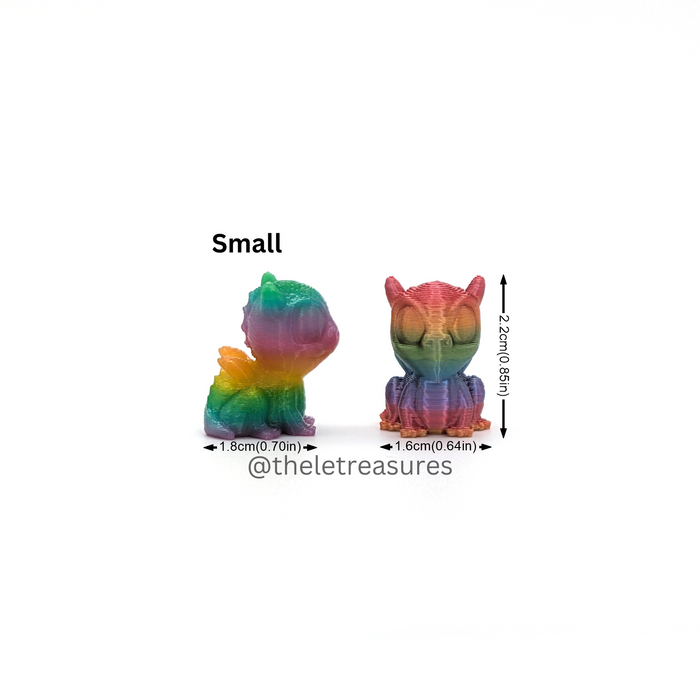Tiny 3D Printed Dragon Figurines – Micro Collectible Dragons – Thele ...
