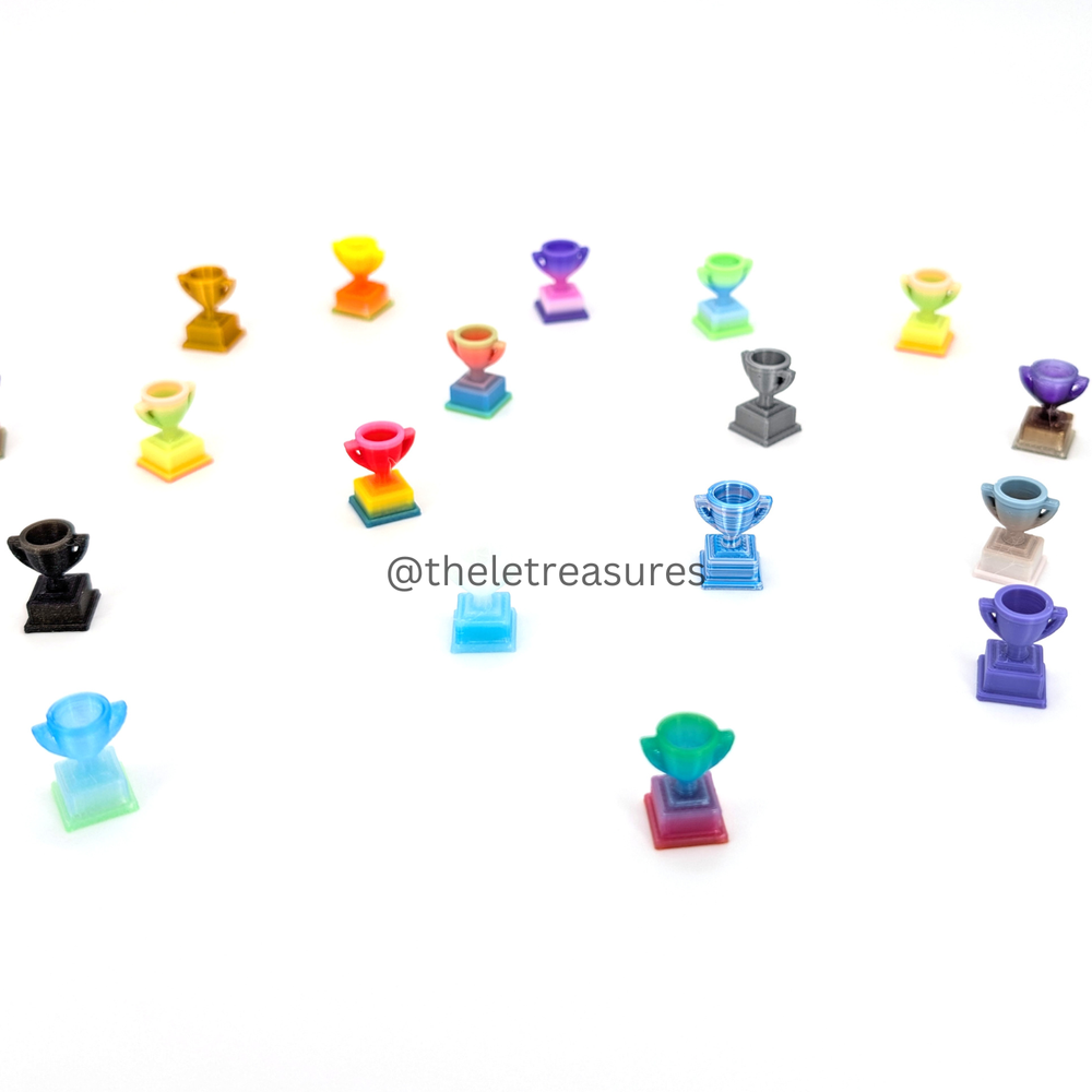 Tiny Trophy Minis – Micro 3D Printed Trophy Figurines (30-Count or 100 ...